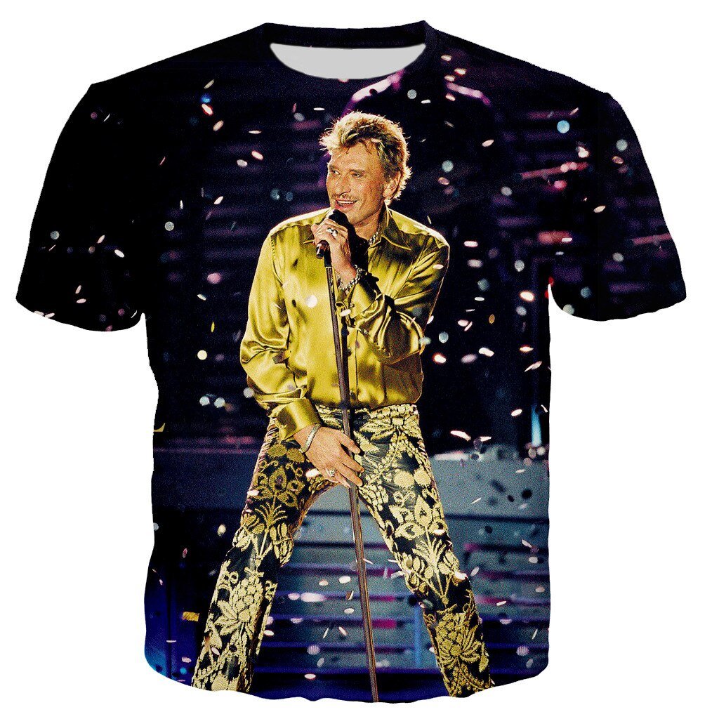 Tee-shirt Johnny Hallyday Concert à la tour Eiffel – Johnny Hallyday ...